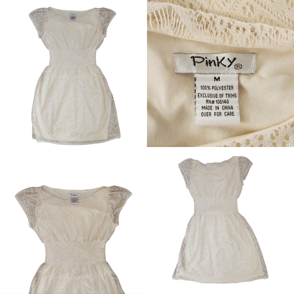 Pinky | Dresses | Gorgeous Pinky Crochet Style Dress Lace Dress Perfect ...